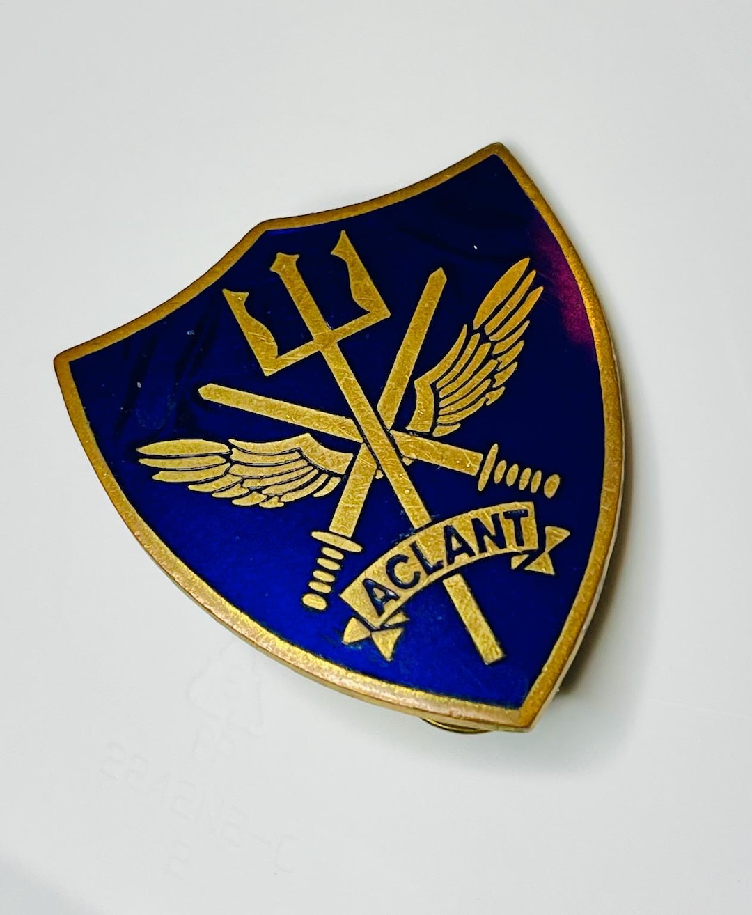 Vintage Large Insignia Badge Unit Crest ACLANT Allied Commander ...