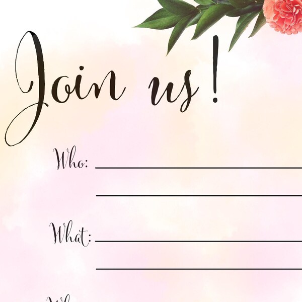 General Invitation - Etsy