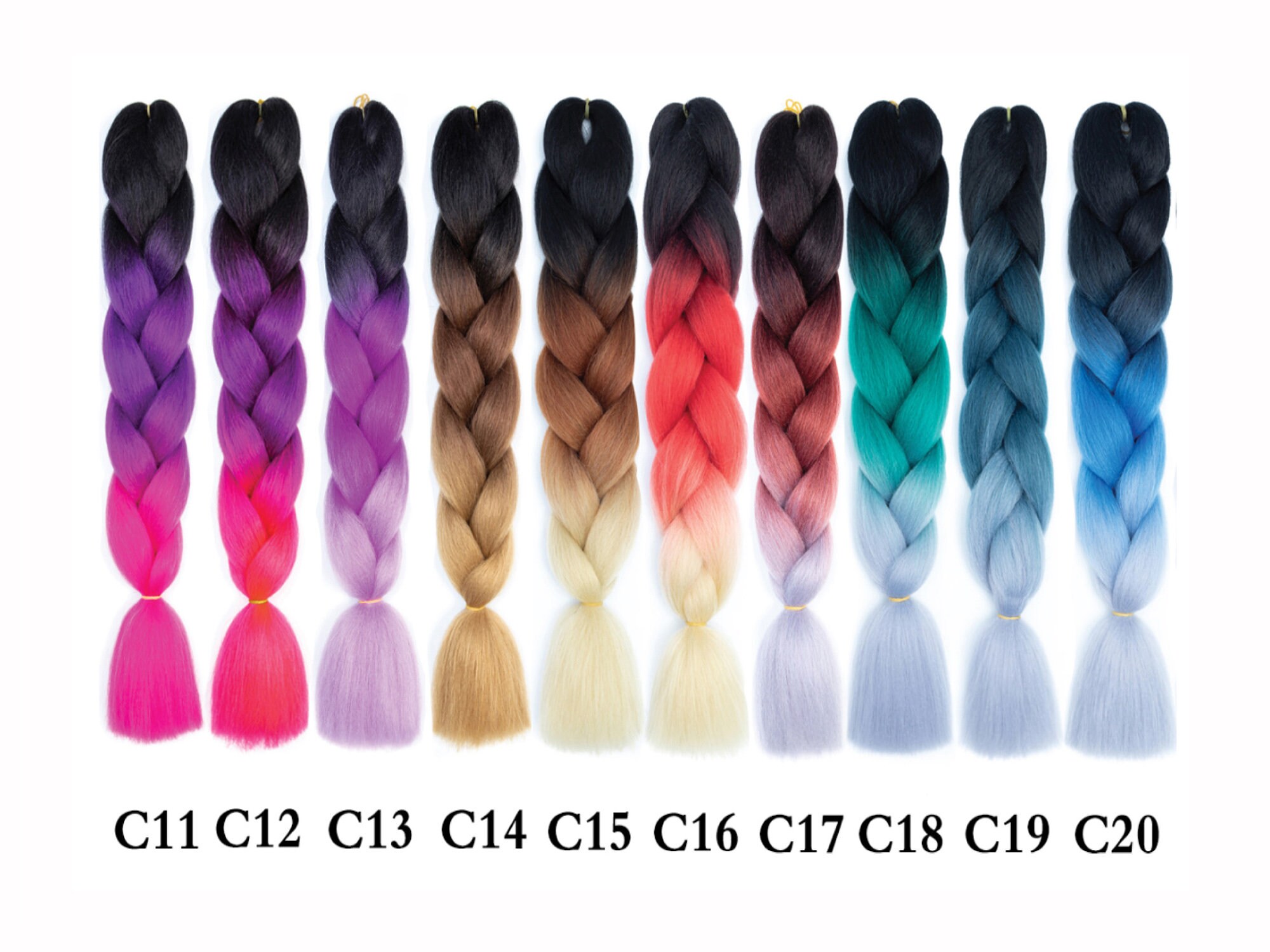255 Fancy & Highlight Color High Quality 24 Inch Synthetic Jumbo Braids ...