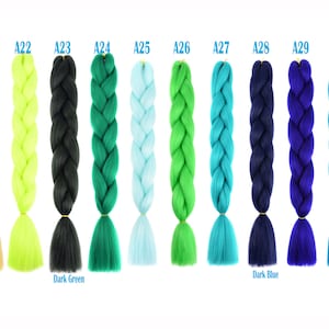 12 PACKS Fancy & Highlight 255 Colors High Quality 24 Inch Synthetic ...