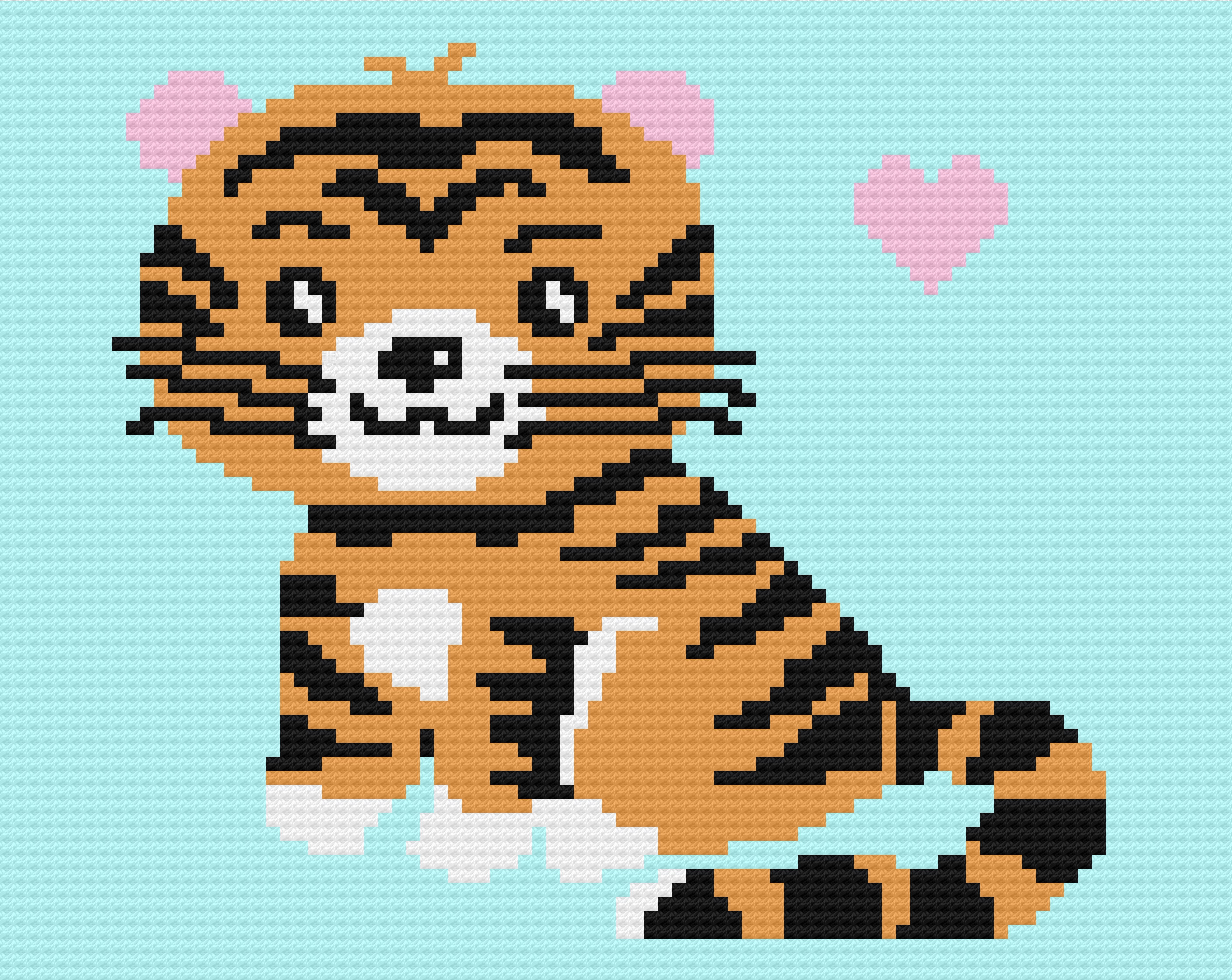 Craft Supplies & Tools Sewing & Fiber Knitting Wild Cat Series Tiger ...