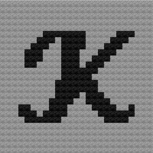 Letter K Crochet - Etsy
