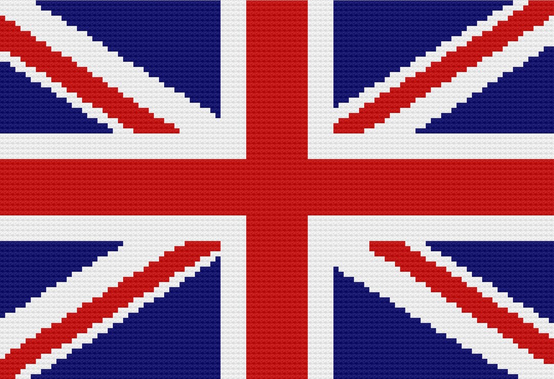 UK United Kingdom Union Jack Flag Mini C2C Crochet Pattern - Etsy