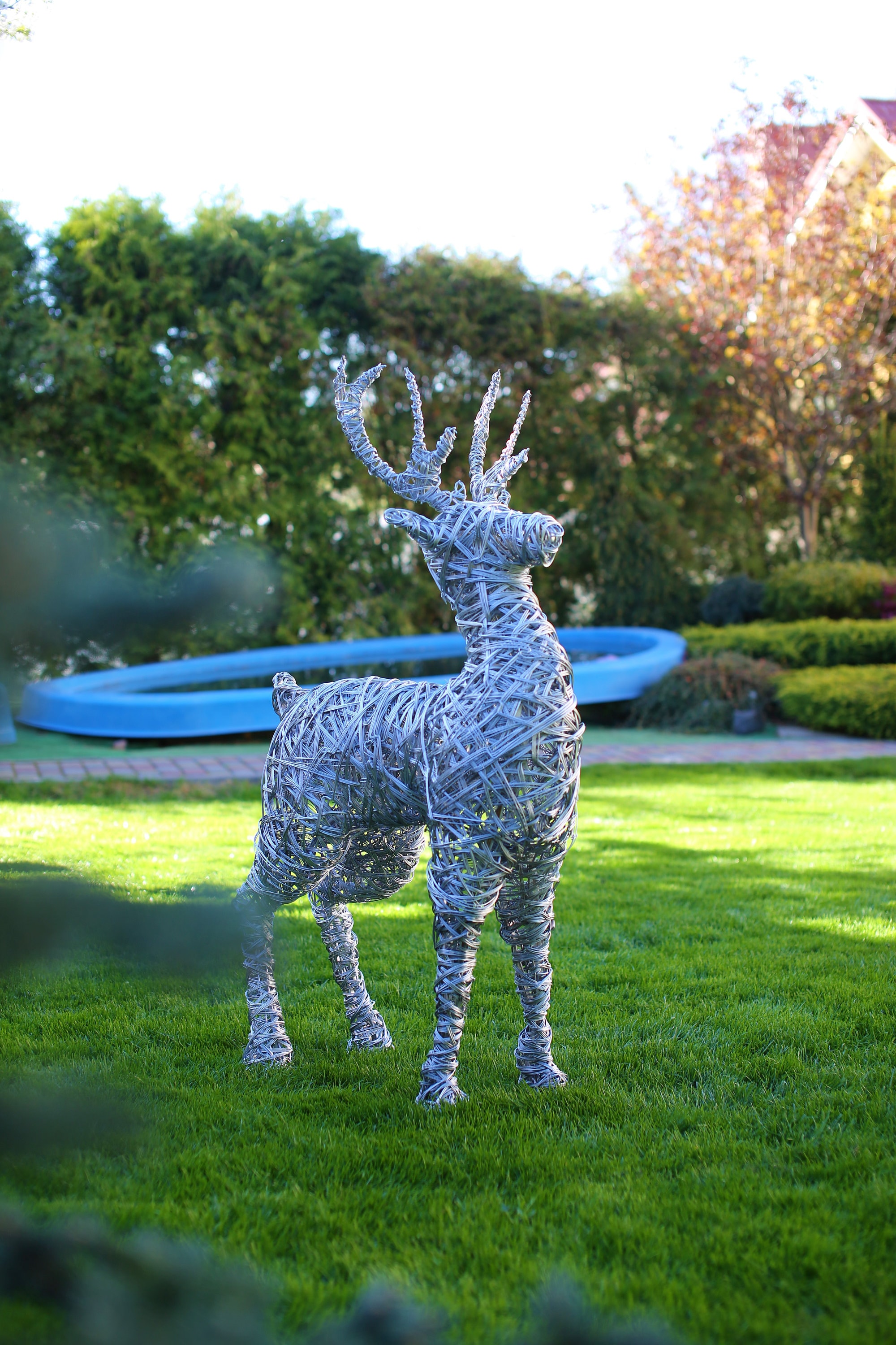 Wire Sculpture,topiary Frame Deer - Etsy