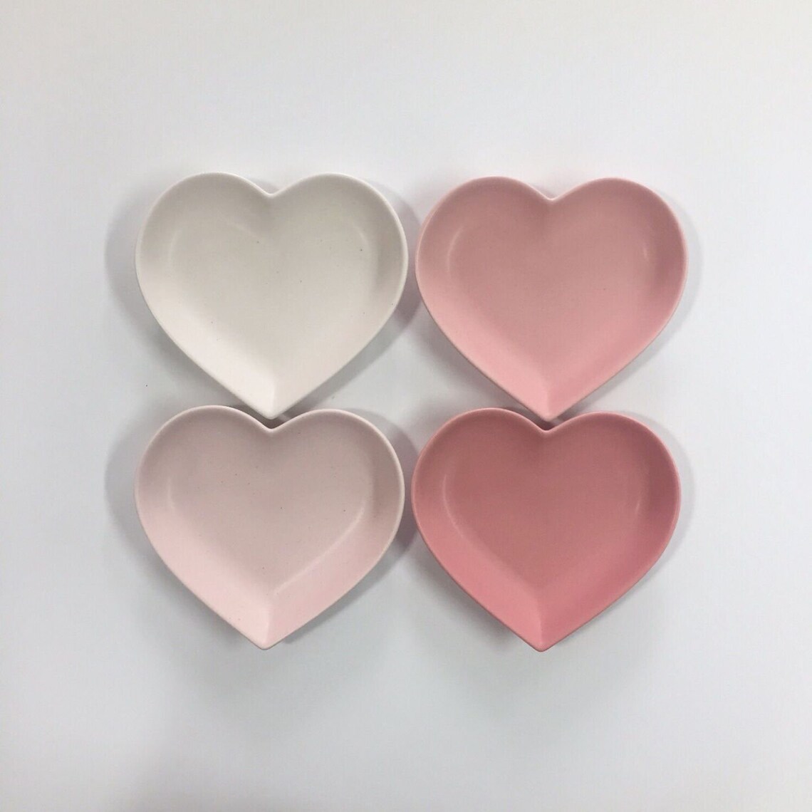 Lovely Heart Shaped Plates, Package of 4 - Etsy