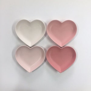 Lovely Heart Shaped Plates, Package of 4 - Etsy