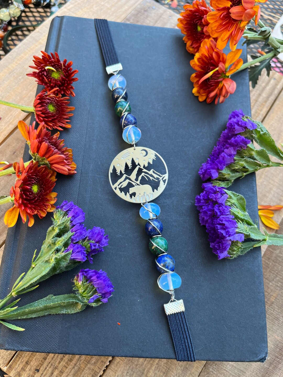 Azurite Malachite & Opalite Bookmark • Forest Bookmark • Mountains ...