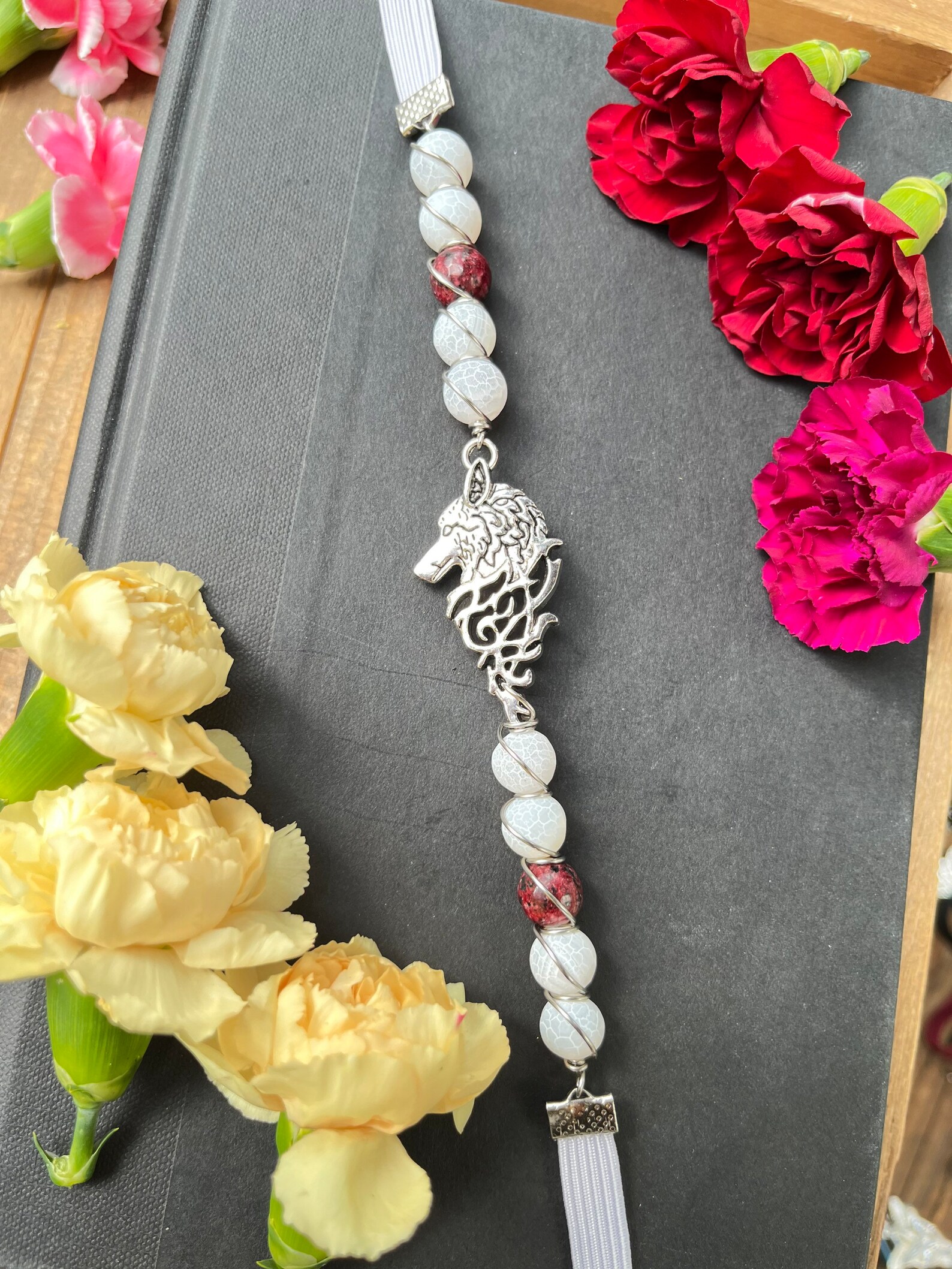 Stark Wolf Bookmark • Aggie Maroon Jade Book Thong • Ghost Bookmark ...