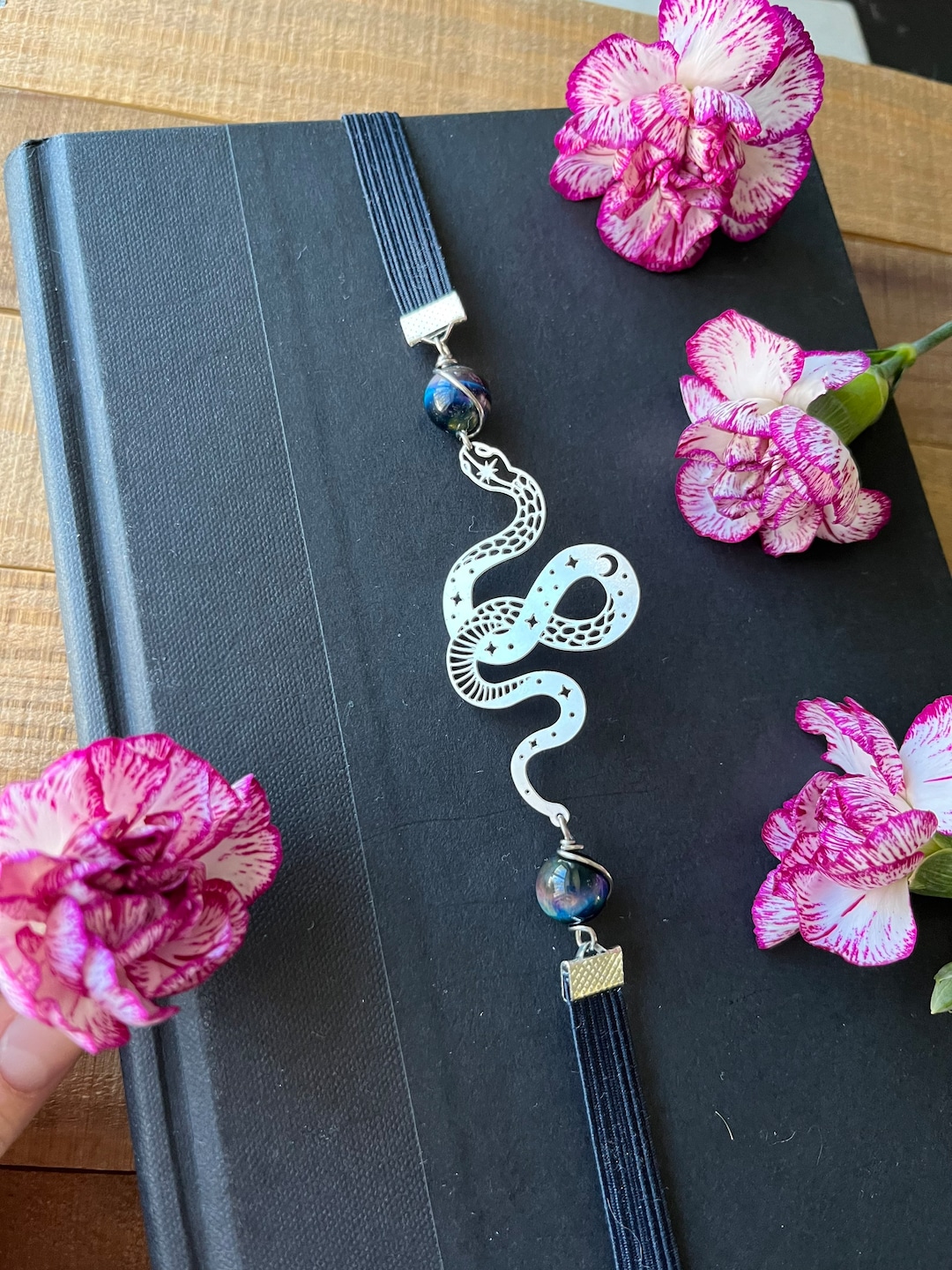 Snake Bookmark • Silver Snake Bookmark • Mystic Snake Book Thong ...