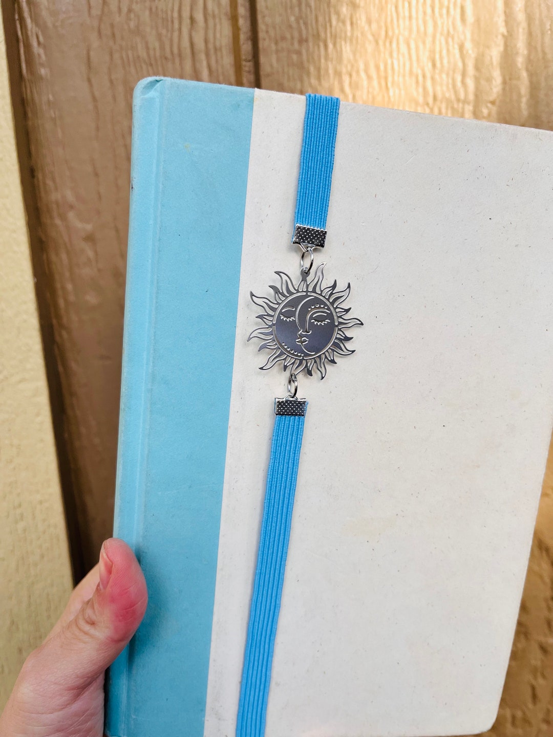 Sun and Moon Bookmark Smiling Sun Book Thong Silver - Etsy