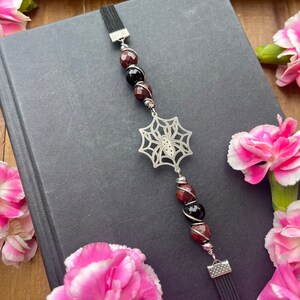 Mahogany Obsidian Bookmark • Spider Bookmark • Spider in Web Bookmark ...