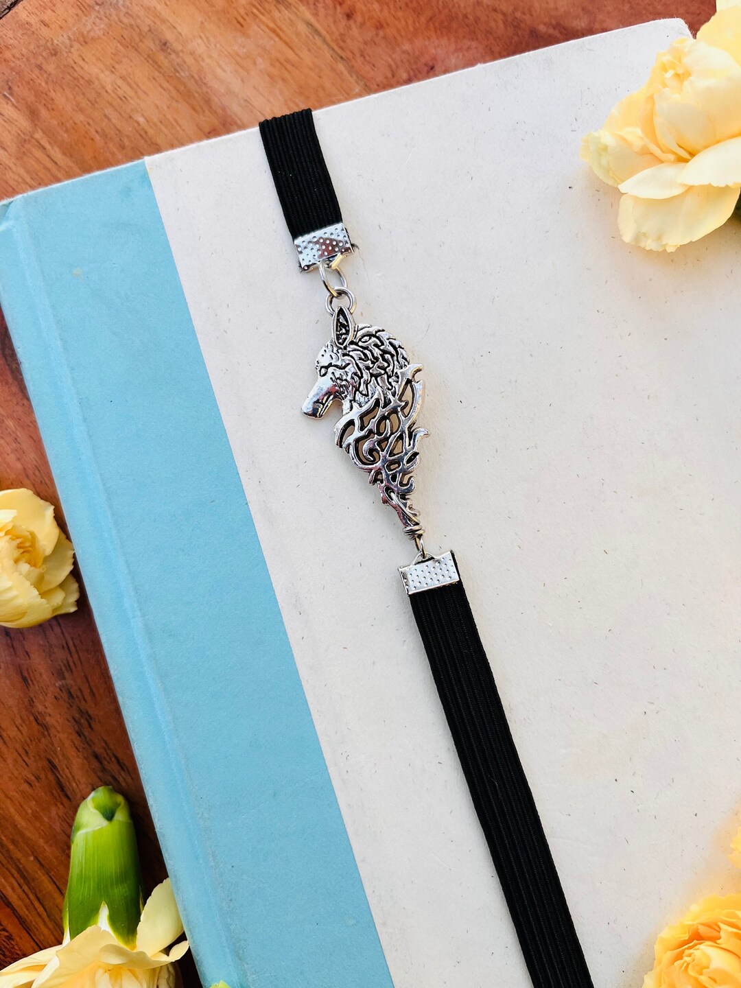 Wolf Bookmark • Viking Wolf Book Thong • Silver Wolf Bookmark • Fantasy ...