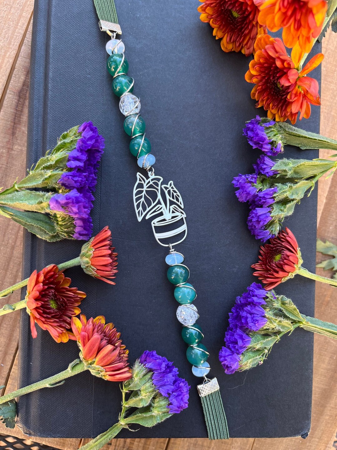 Elephant Ear Plant Bookmark • Olive Green Plant Bookmark • Green ...