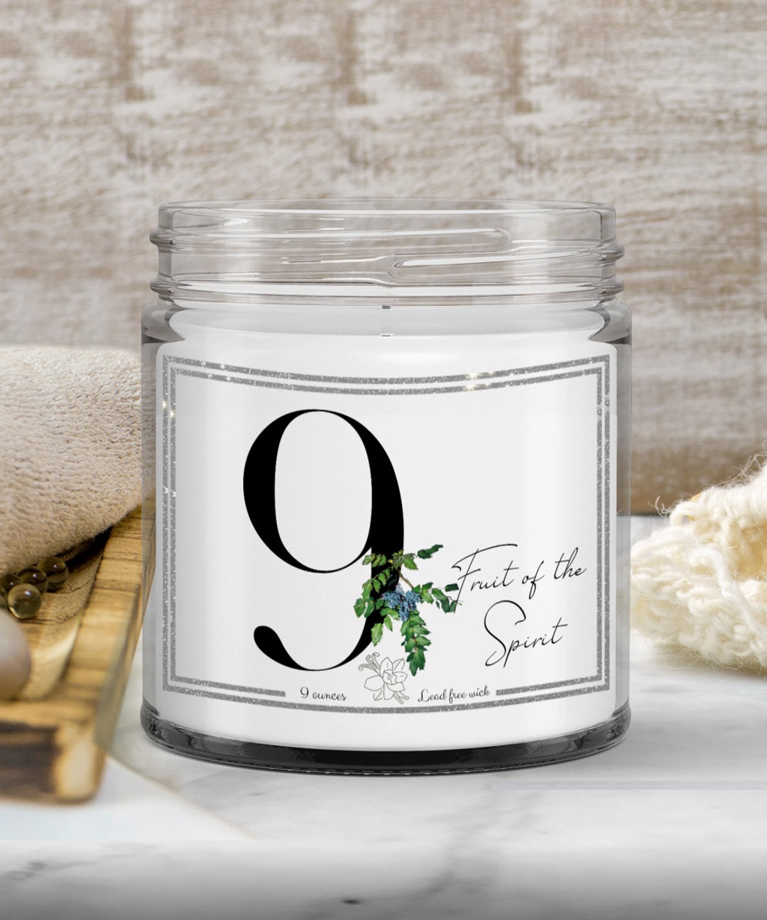 Number 9 Candle, Fruit of the Spirit Candle| Soy Wax Candle| Vanilla ...