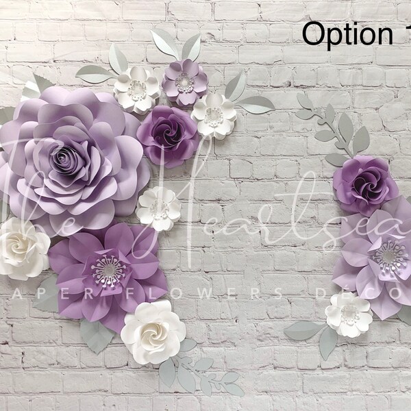 Purple Paper Flowers - Etsy