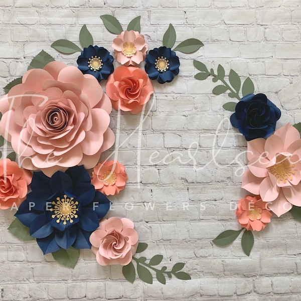 Coral Navy Nursery - Etsy
