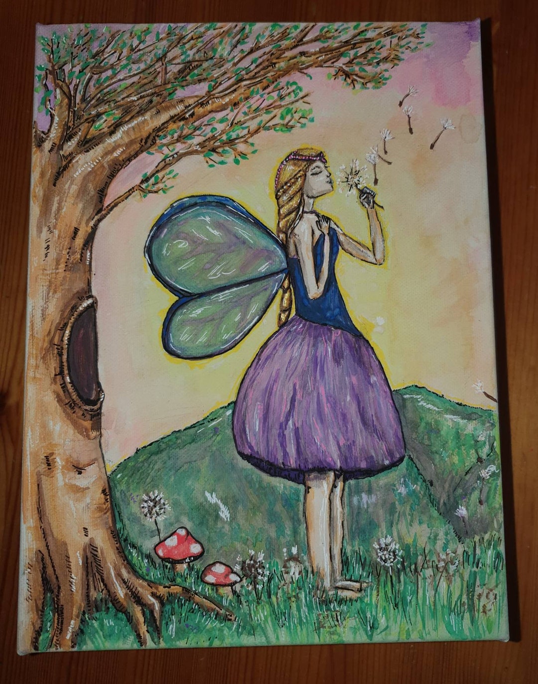 Fee Kunst, Fee Malerei, Kindergarten Kunst, Fee Wandbehang, Fee ...