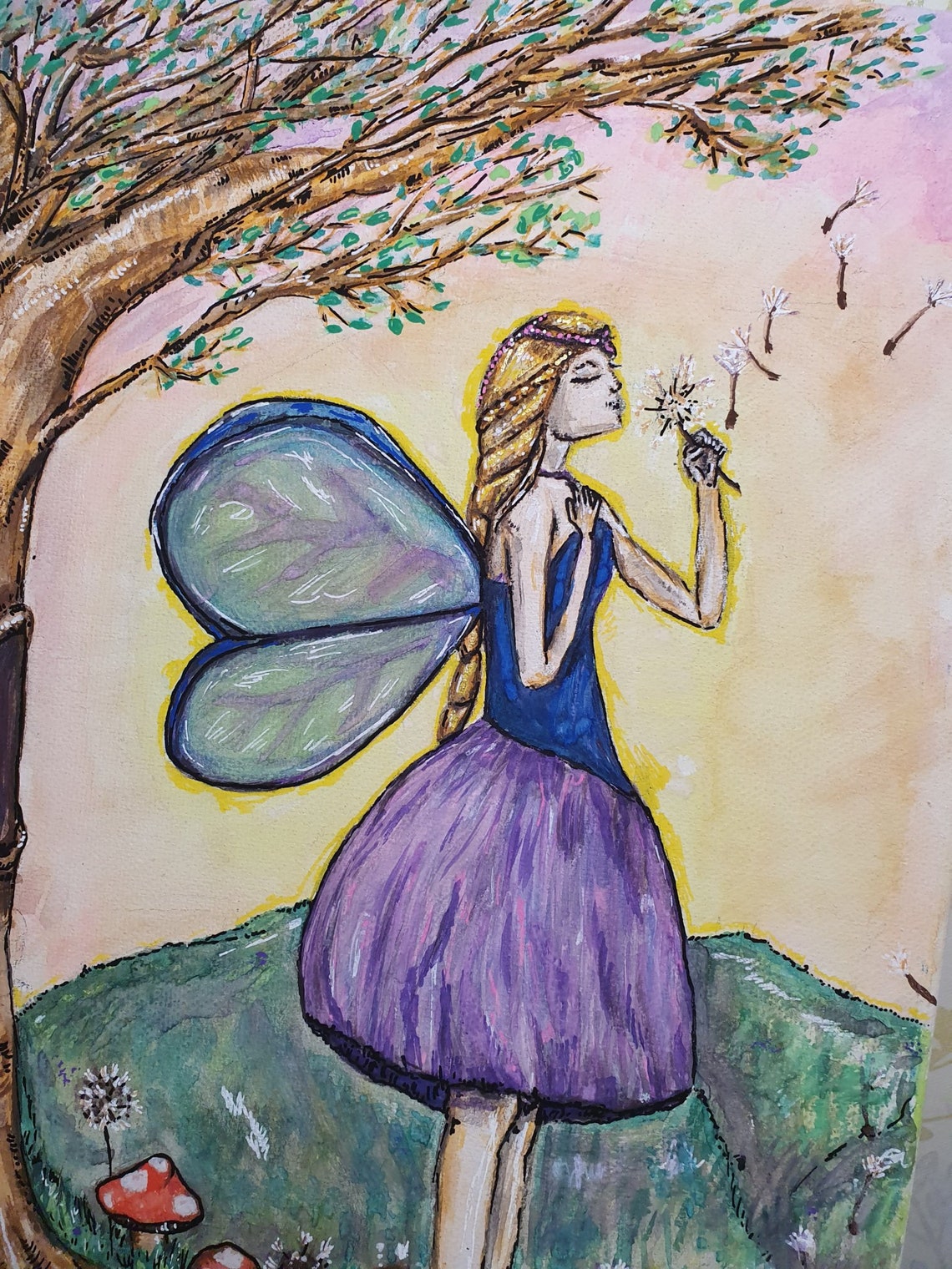 Fee Kunst, Fee Malerei, Kindergarten Kunst, Fee Wandbehang, Fee ...