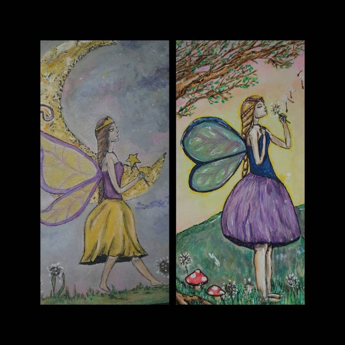 Fee Kunst, Fee Malerei, Kindergarten Kunst, Fee Wandbehang, Fee ...