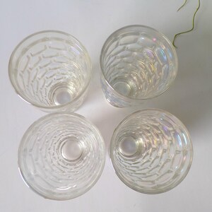 Federal Glass Iridescent Colonial Flat Tumblers Set of 4 - Etsy