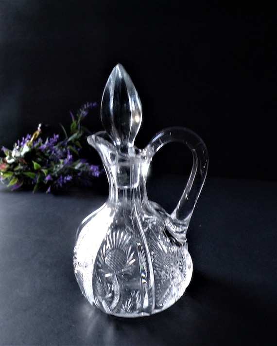 Thistle Pattern Glass Pitcher