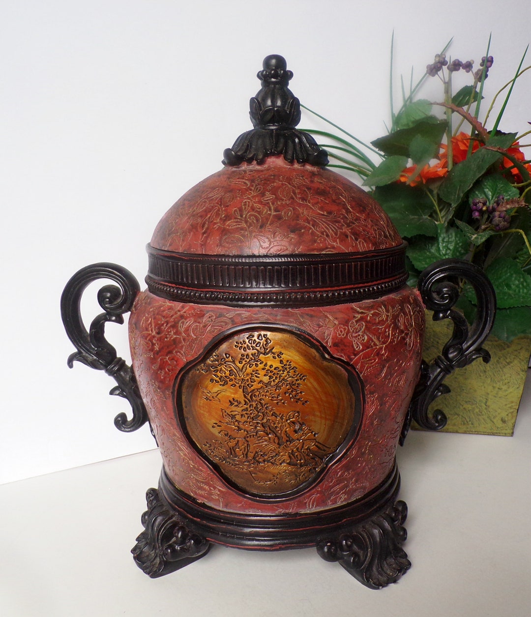 Vintage Decorative Lidded Urn - Etsy