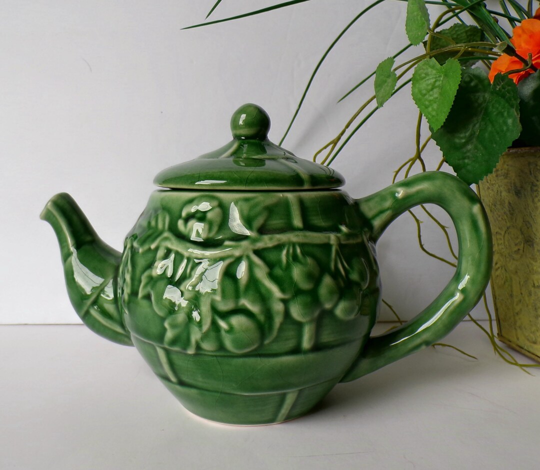 Porta Portugal Green Ceramic Teapot - Etsy