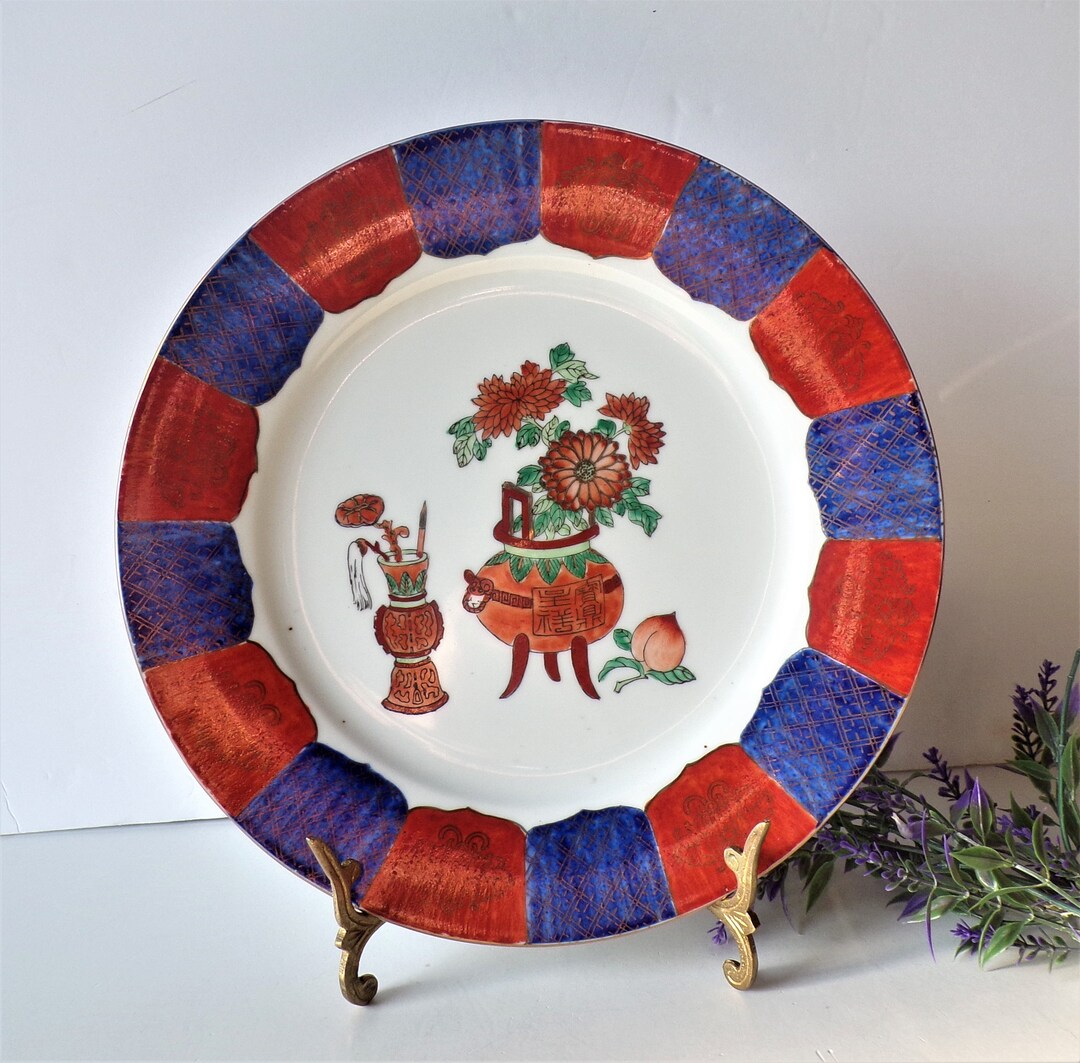 Vintage Asian Inspired Handpainted Made in Macao Decorative Plate - Etsy