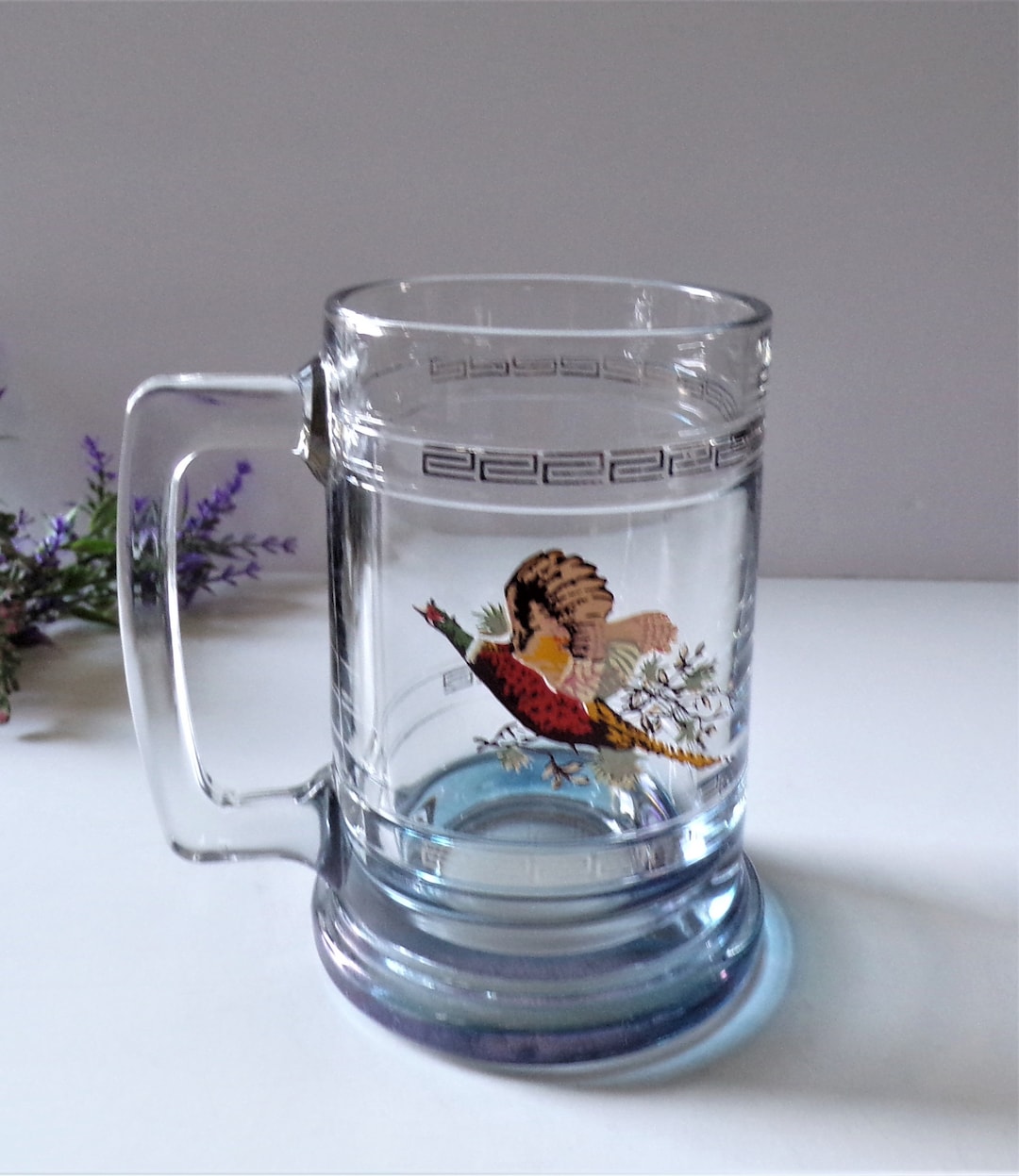 Vintage Princess House Colonial Beer Mug Hunting Motif Greek Key - Etsy