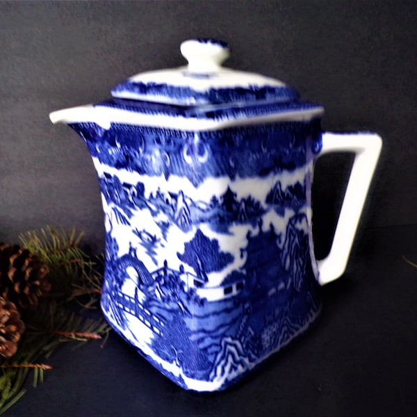Blue Willow Teapot - Etsy