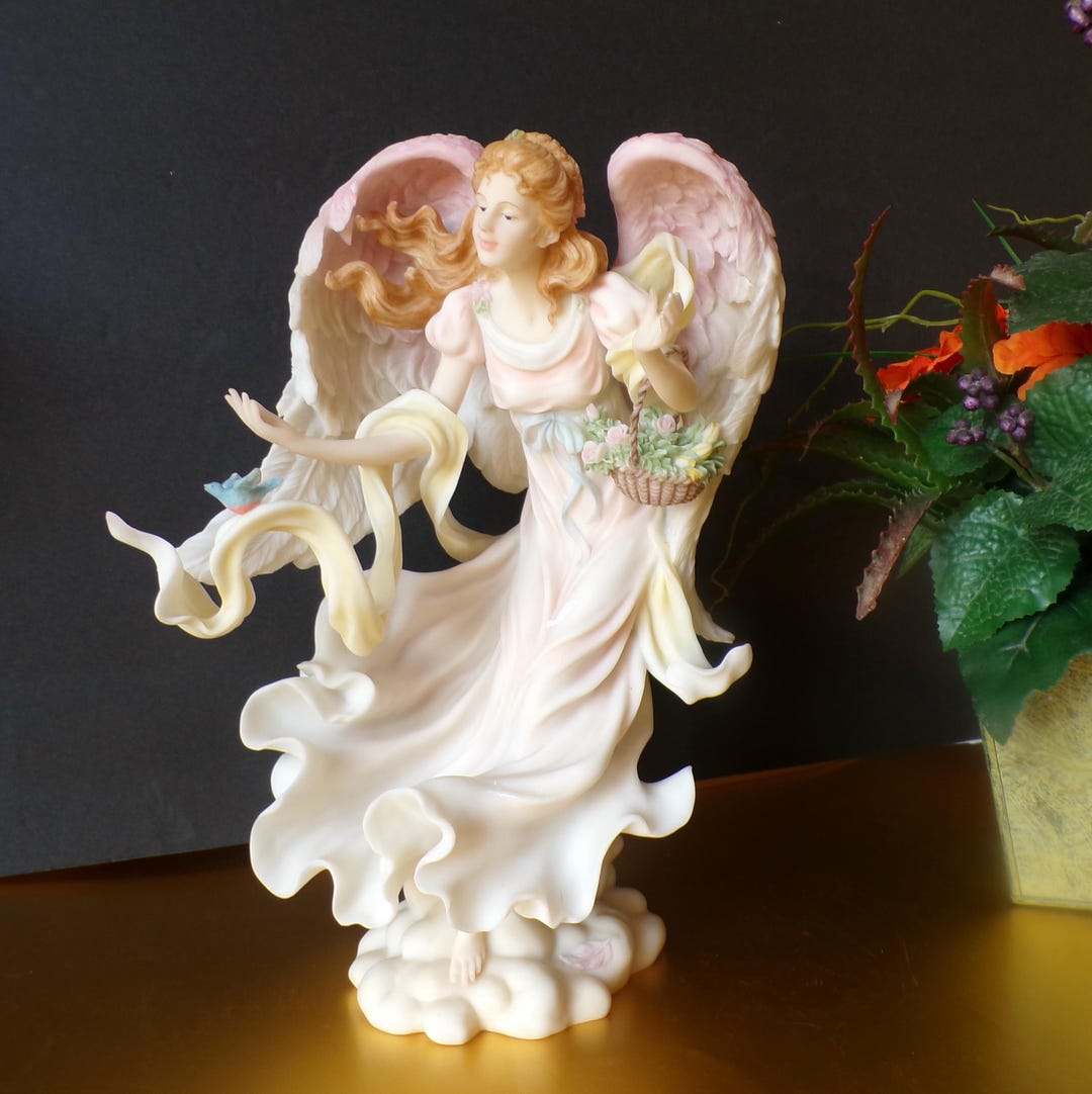 Large 2002 Seraphim Classics Ashley Figurine Blue Bird of Happiness - Etsy