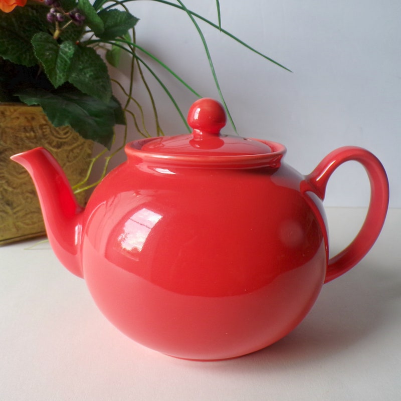 Red Teapot - Etsy