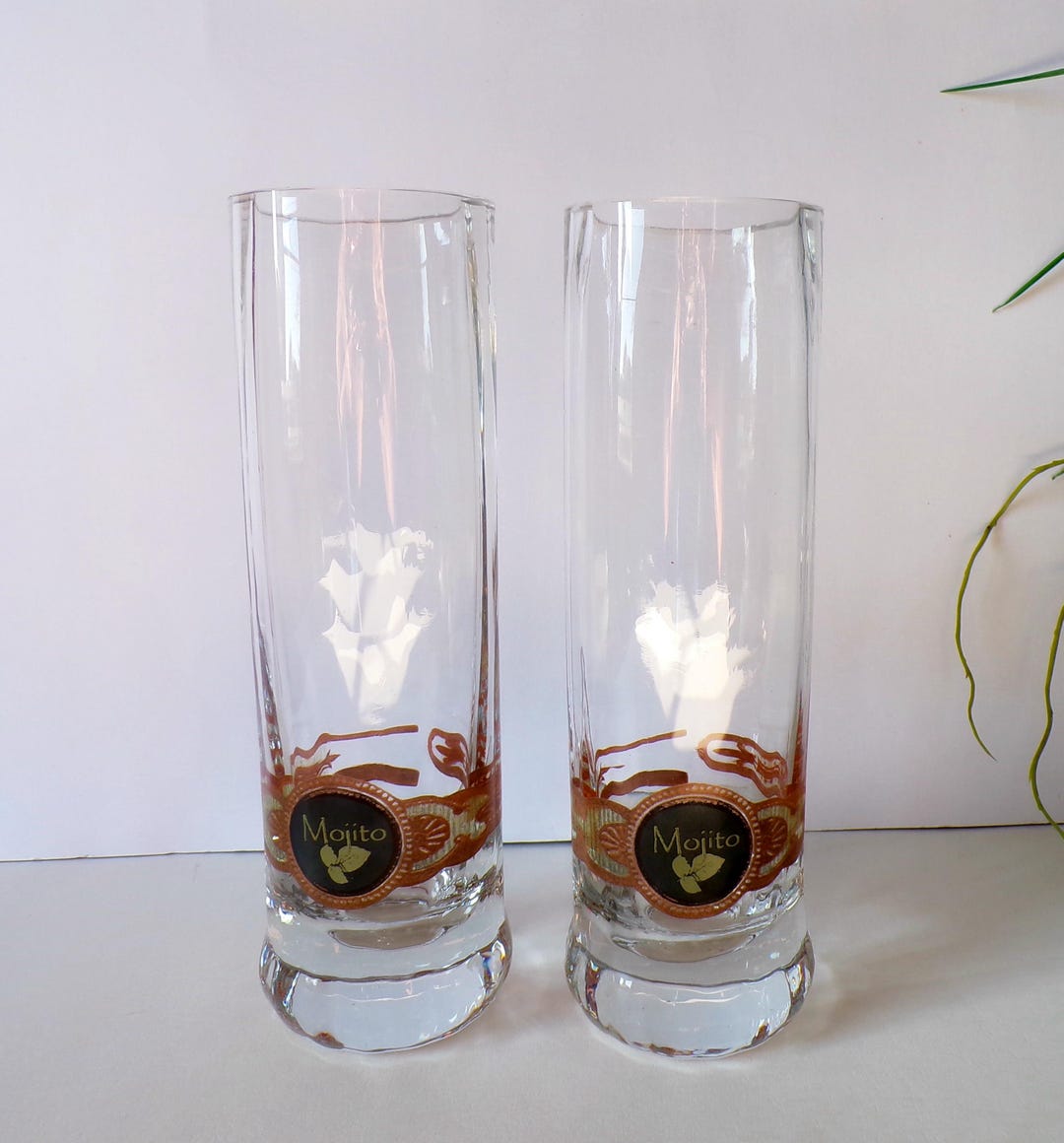 Vintage Optic Mojito Glasses Set of 2 - Etsy