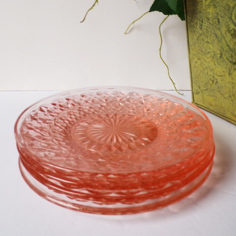 Pink Dishes Vintage Glass - Etsy