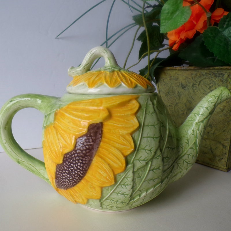 Sunflower Teapot - Etsy
