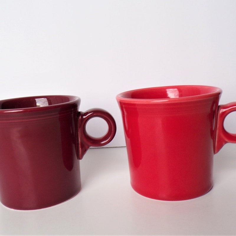 Vintage Burgundy Mugs - Etsy