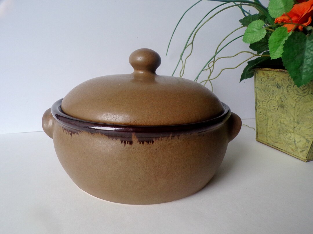 Ceramic Molasses Covered Handled 2 Quarts Bean Pot - Etsy