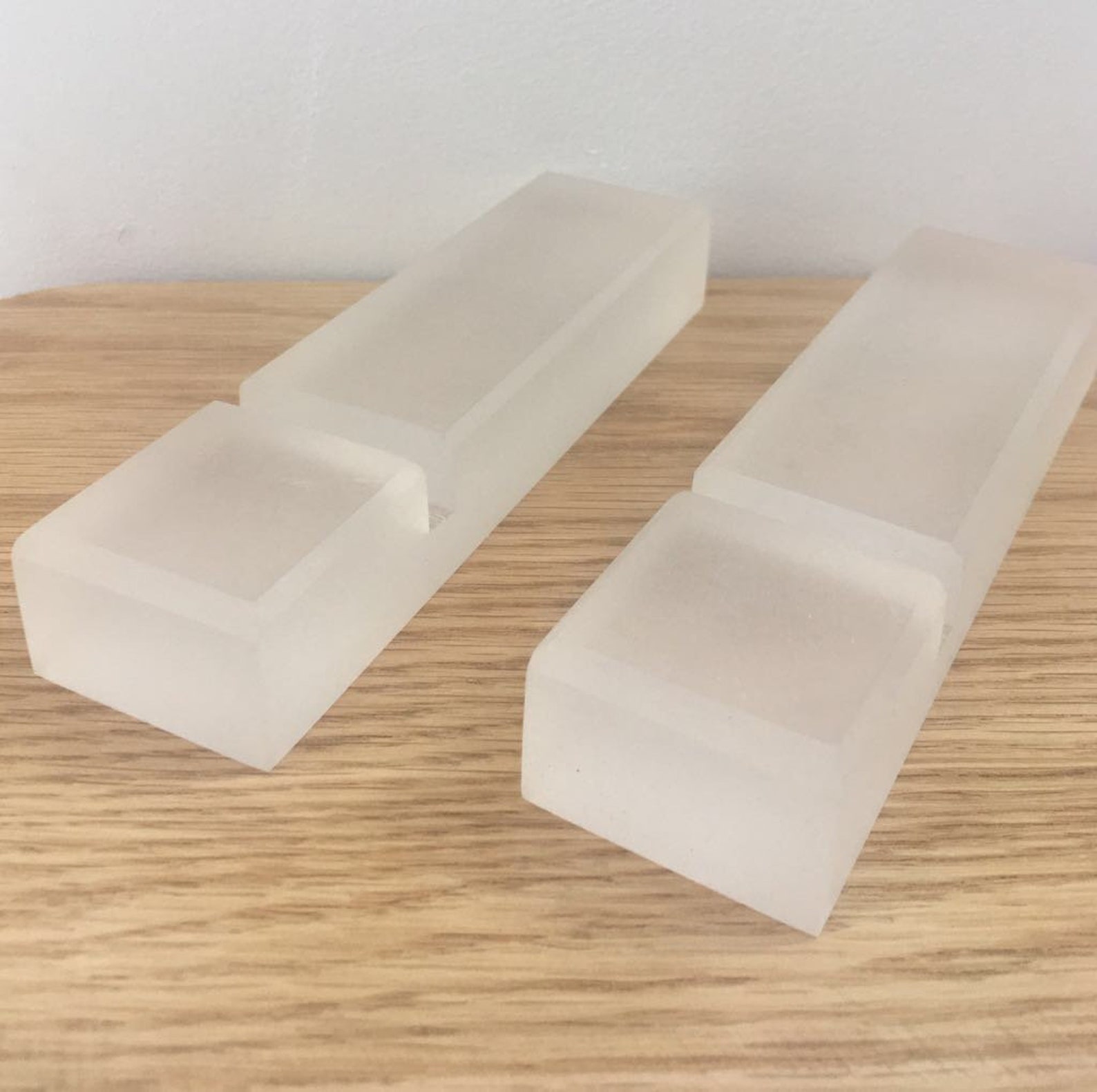 A Set of 2 Long Upcycled Acrylic Display Stands for Fused Glass Work - Etsy