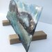 A Set of 2 Long Wooden Display Stands for Display of Larger Fused Glass ...