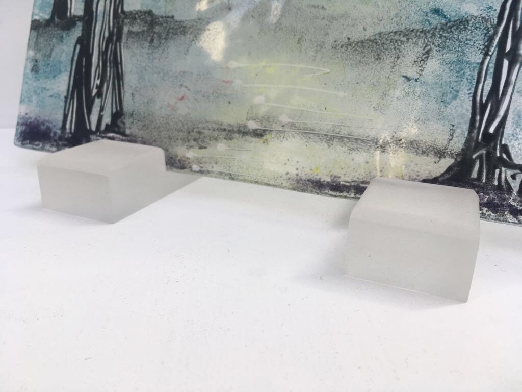 A Set of 2 Long Upcycled Acrylic Display Stands for Fused Glass Work - Etsy