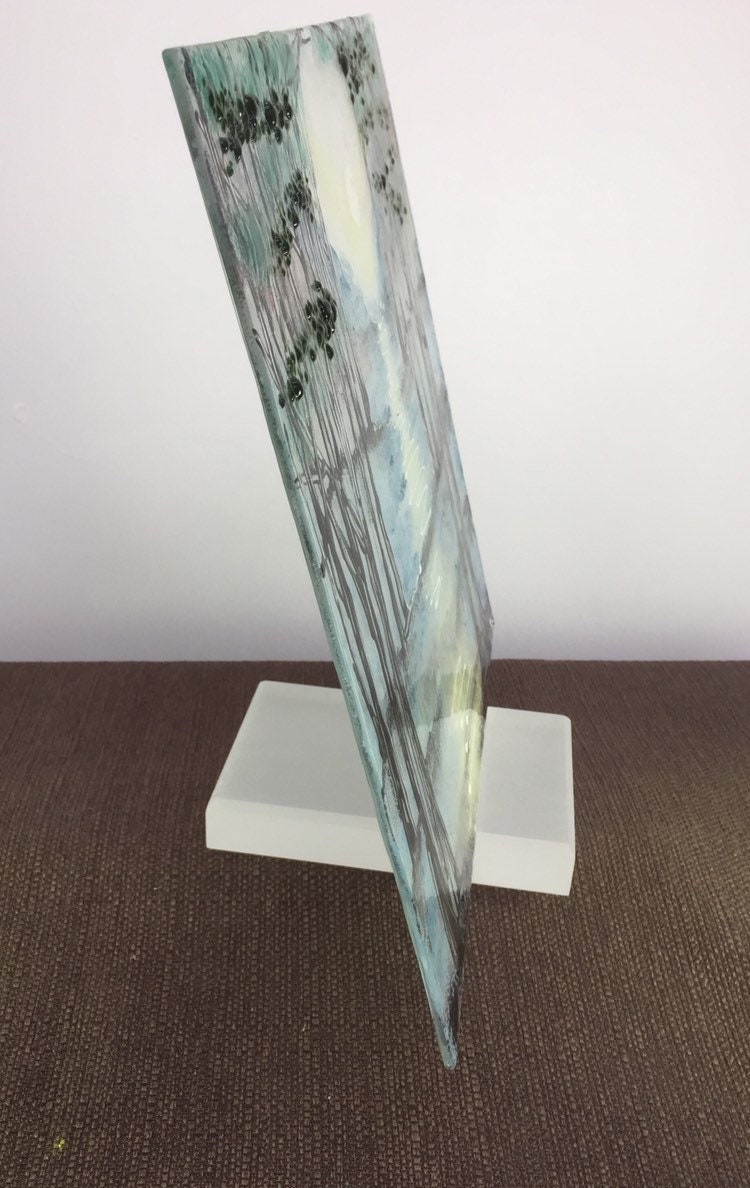 Wide Display Stand for Fused Glass in Frosted Acrylic - Etsy