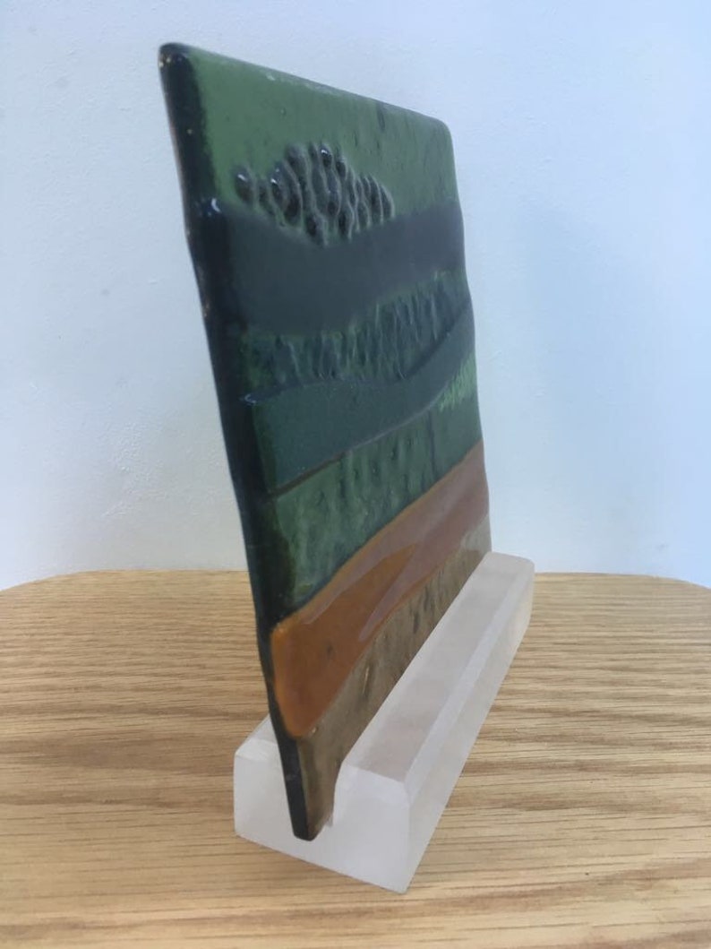 Long Display Stand for Fused Glass in Frosted Acrylic. - Etsy