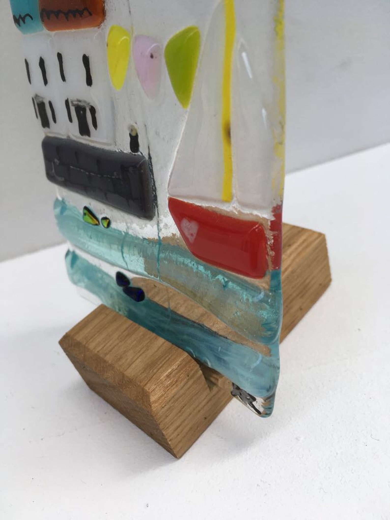 Small Wooden Display Stand for Fused Glass in Oak | Etsy