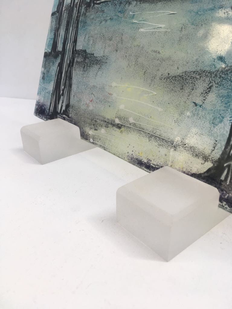 A Set of 2 Long Upcycled Acrylic Display Stands for Fused Glass Work - Etsy
