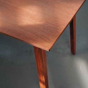 Bauer Family Dining Kitchen Table | Contemporary Compact Dark Natural ...