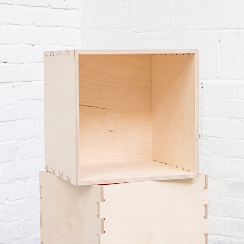 Stackable Wood Cube Storage - Etsy UK