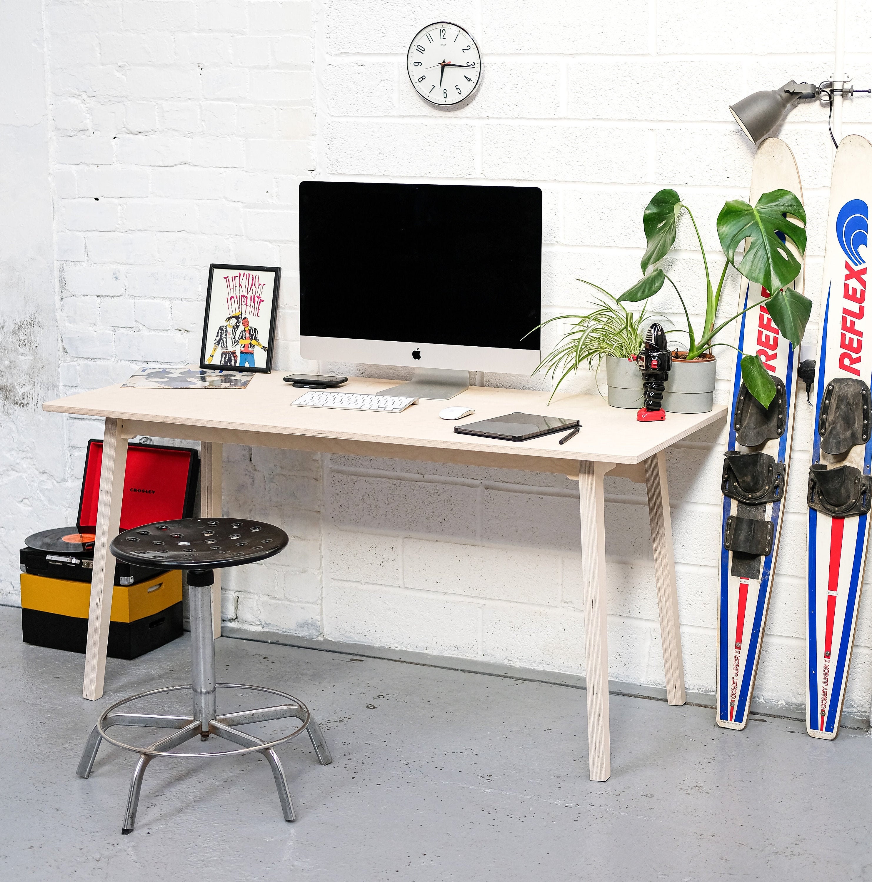 Chop Shop: Blake Desk Wooden Birch Plywood Desk for a Home | Etsy UK