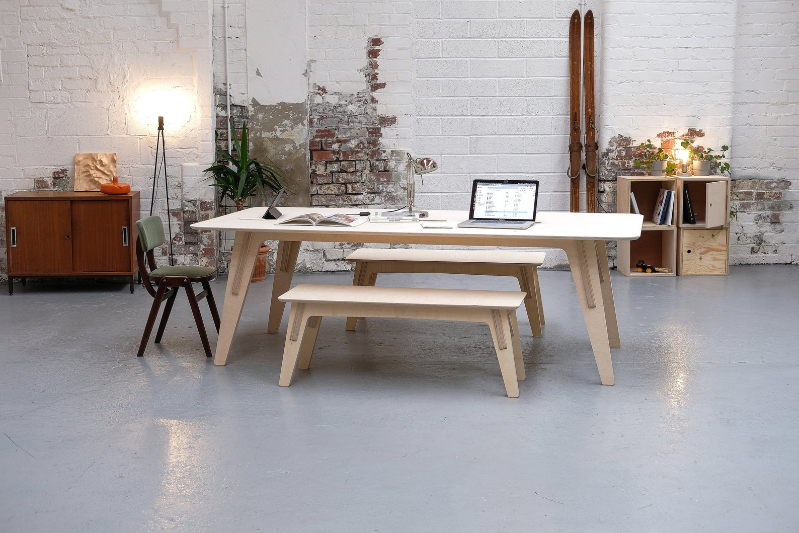 Chop Shop: Katja Table & Benches Large Home Family Dining | Etsy UK