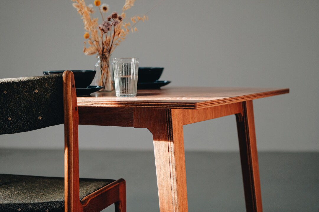 Bauer Family Dining Kitchen Table Contemporary Compact Dark Natural ...