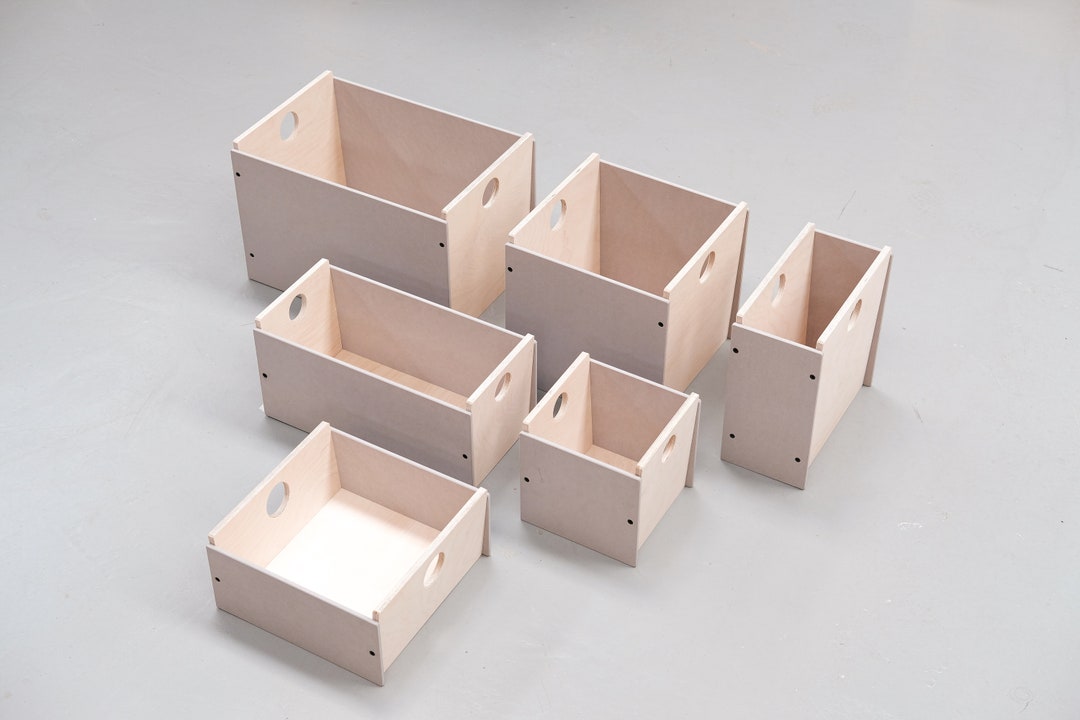 BOXO! Grey - Stackable Kallax Storage Boxes. Wooden Toy Crates. - Etsy